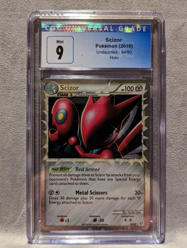 CGC 9 Mint Scizor Prime 84/90 Undaunted Pokemon Card Holo Rare 2010 PSA ...