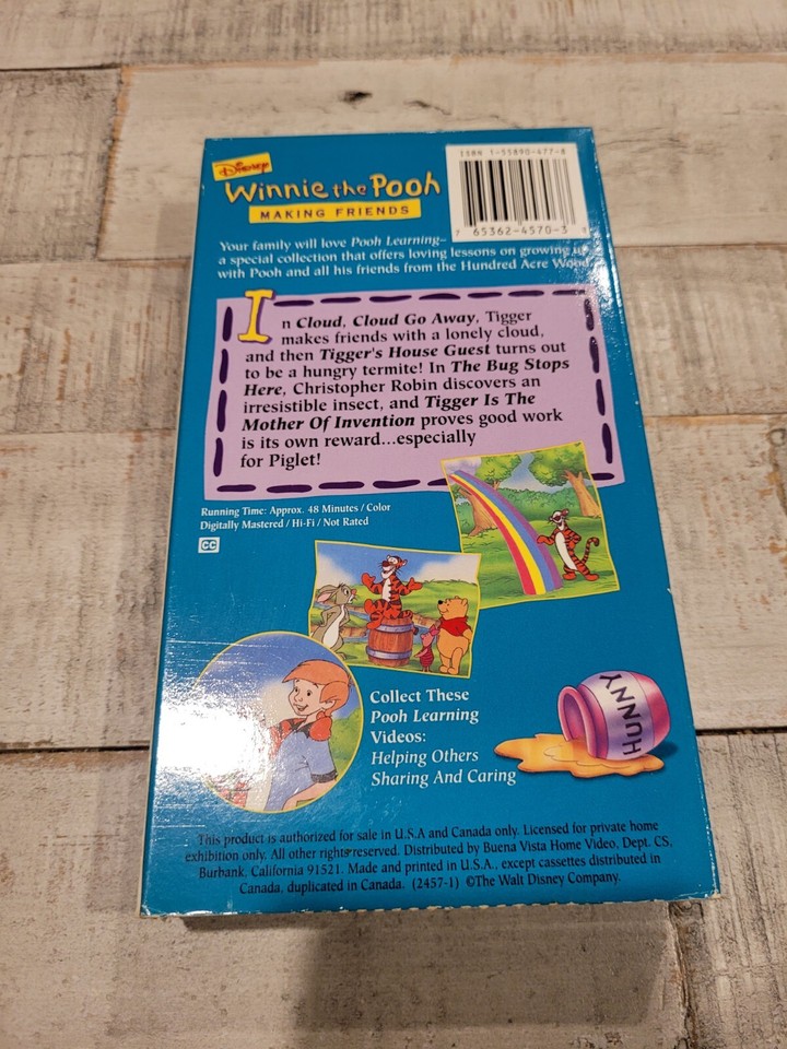 Winnie the Pooh: Making Friends (VHS, 1994) | eBay