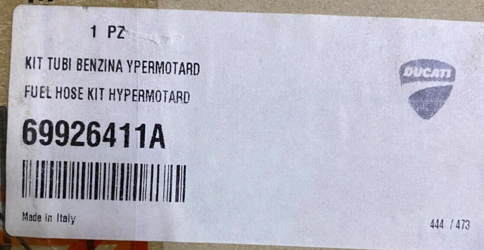 Ducati OEM Black Gas Fuel Hose Kit Hypermotard 69926411A | eBay