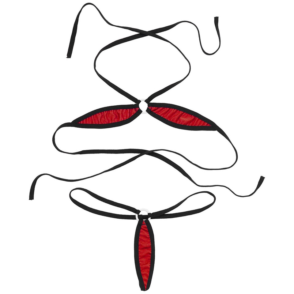 FEESHOW Women's Micro Bikini Set 2 Piece Bathing Suits Extreme Mini AU ...