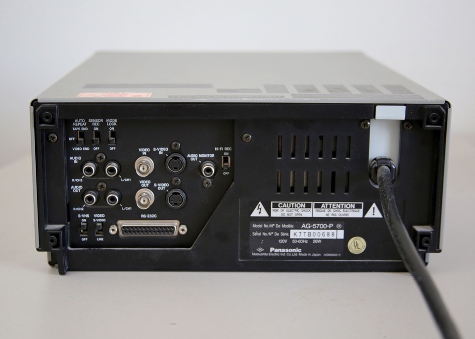 Panasonic AG-5700 S-VHS Hi-Fi Video Cassette Recorder - PARTS (See ...