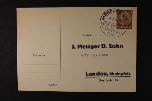 Germany 1936 3pf Stamp - Munchen-Riem PPC - A3096 | eBay