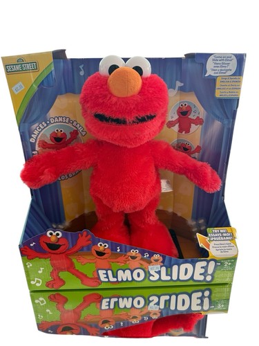 NEW Sesame Street Elmo Slide Singing and Dancing 14-inch Plush, Kids ...