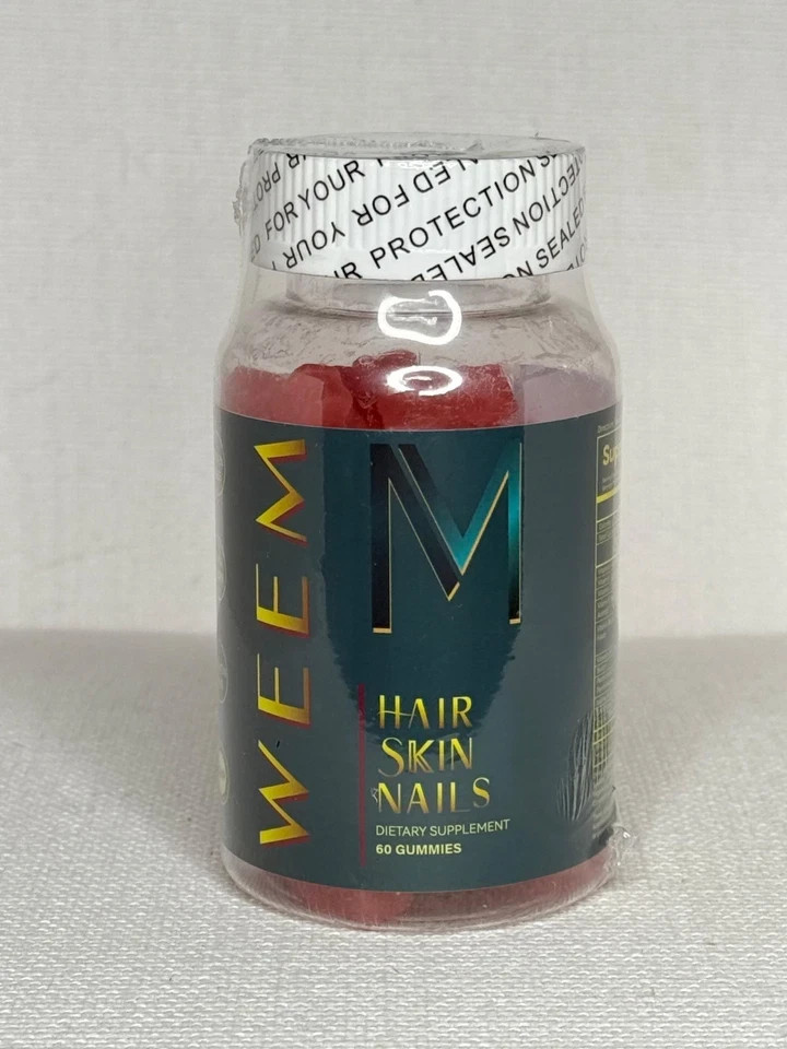 WEEM Hair Skin and Nails Gummies Supports Healthy Hair Vegan biotin ...