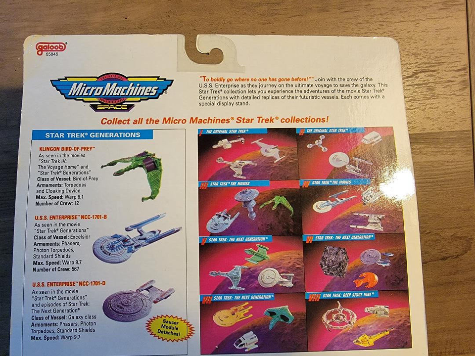 Star Trek Generations Galoob Micro Machines Space ~ Enterprise B D Bird ...