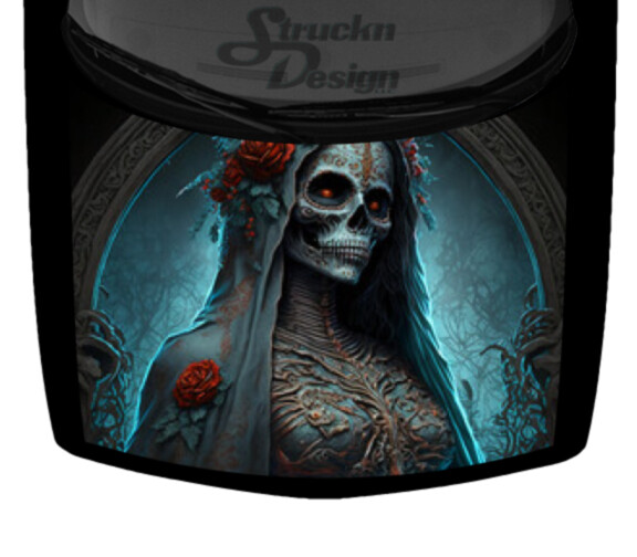 Saint Death Santa Muerte Blue Sexy Woman Vinyl Decal Graphic Truck Car ...