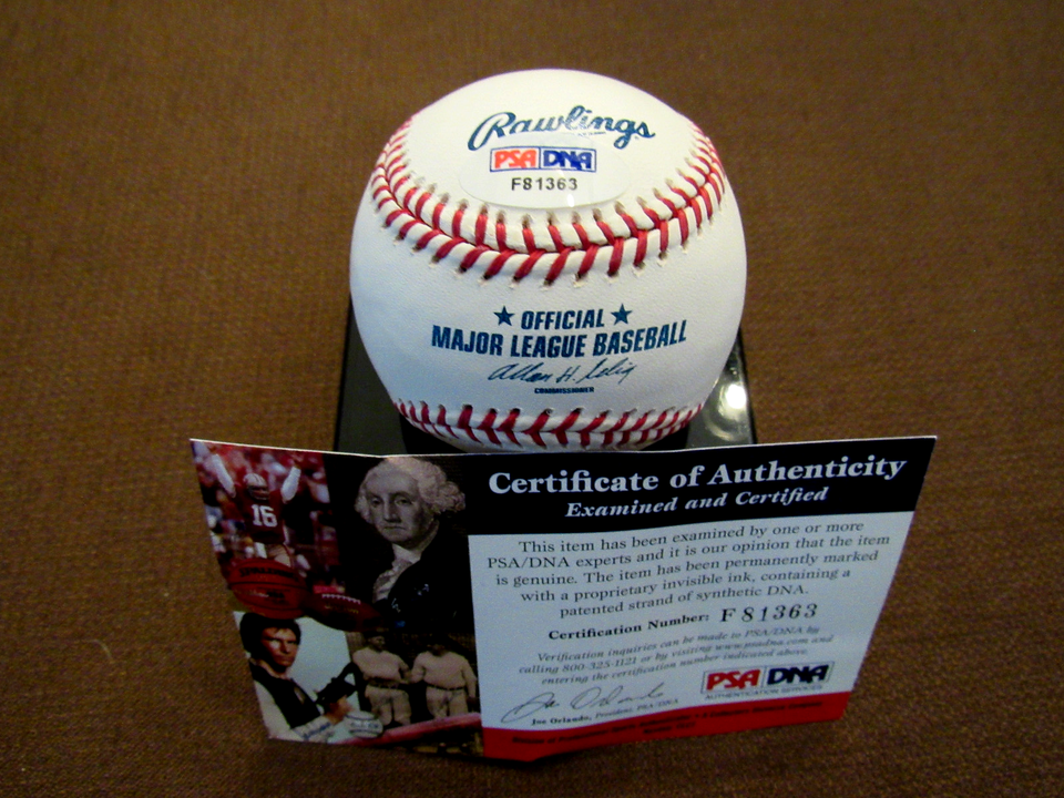 PETER EDWARD ROSE WSC REDS MVP HIT KING SIGNED AUTO OML BASEBALL PSA ...