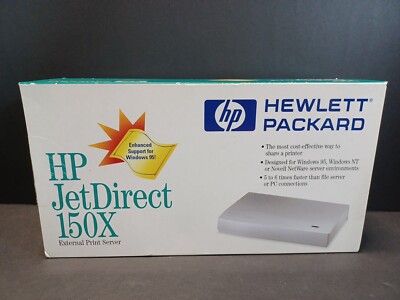 New Vintage HP 150X Ethernet JetDirect Printer External Print Server | eBay