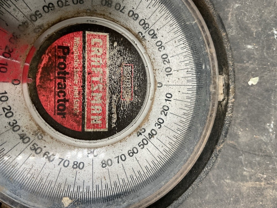 Craftsman Protractor 939840 Magnetic Base And Back Angle Pitch ...