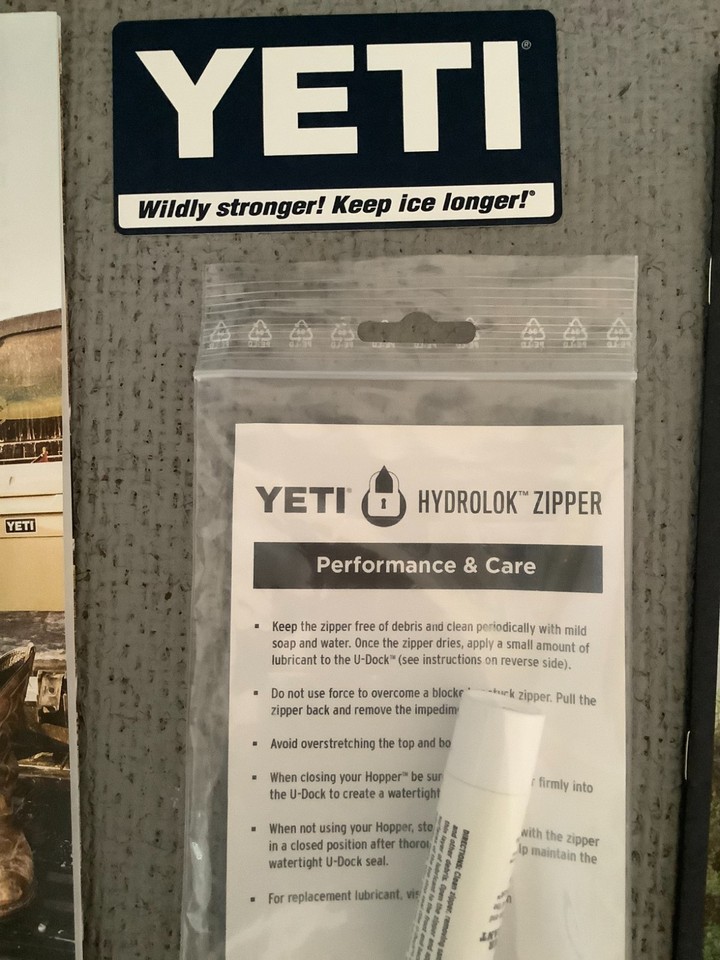 YETI Accessories Bundle – Manual, Cards, Stickers & Hydrolok Zipper ...