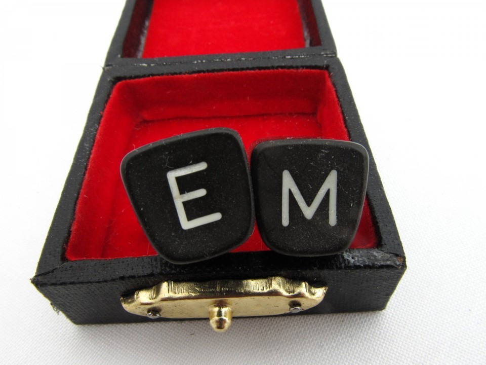 Letter Cufflinks Typewriter Key Miniblings E And M Unique | eBay