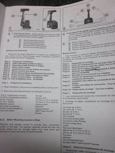 Johnson Evinrude Single Lever Binnacle Mount Remote Control Box With ...