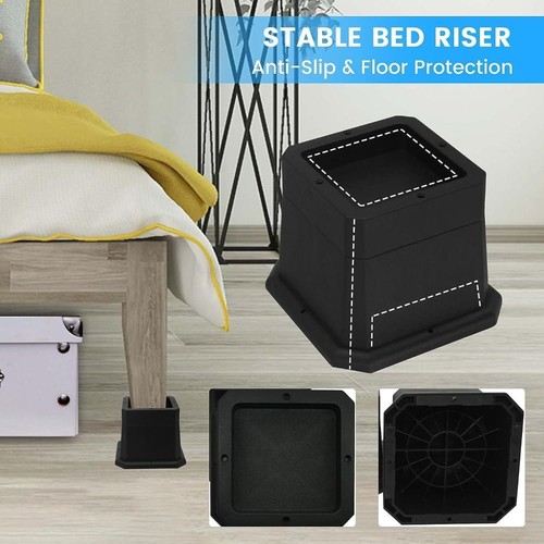 6PCS Create Under Bed Storage Bed Riser Furniture Lift | eBay