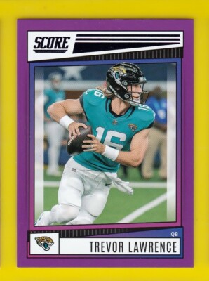 2022 SCORE 20 TREVOR LAWRENCE PURPLE FOIL JAGUARS QB 2nd YEAR | eBay