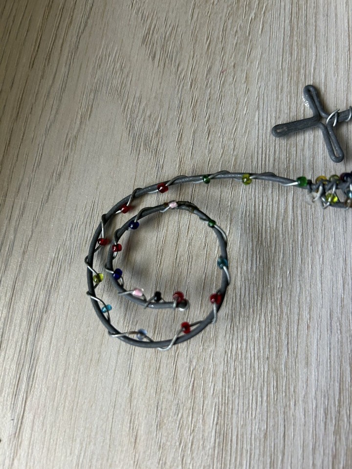 Beaded Metal Wire Gecko Lizard Chameleon Figurine Sculpture colorful ...