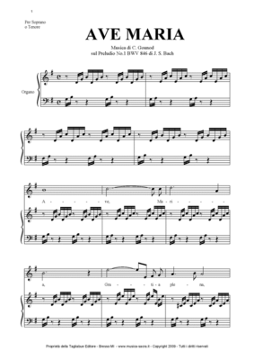 Ave Maria-Bach-Gounod-For Soprano/reciting tone and plan-PDF will be ...