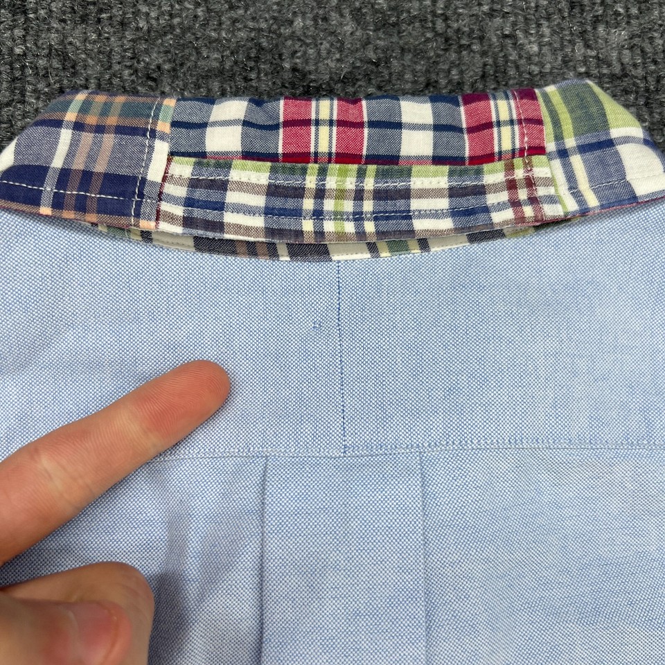 Ralph Lauren Button Shirt Men's XL Blake Contrast Collar Patchwork ...