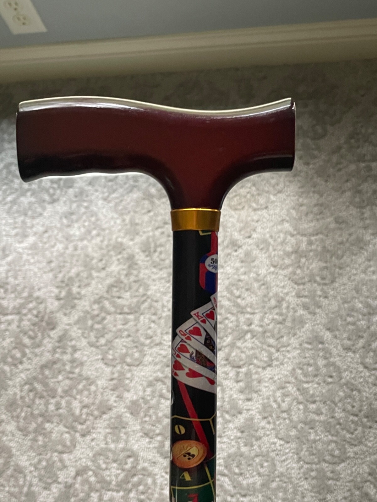 Adjustable cane with wooden handle - Gem