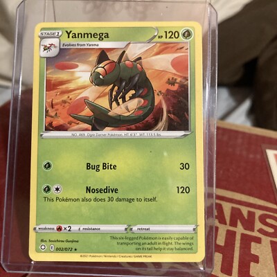 Pokémon TCG Yanmega Shining Fates 002/072 Regular Rare | eBay