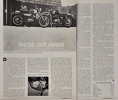 1973 ISDT Jawa CZ 400 3p Motorcycle test Article | eBay
