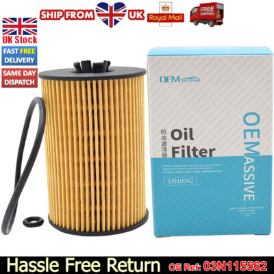 03N115466 Oil Filter For VW CC Scirocco Skoda Rapid Seat Toledo Audi 2. ...