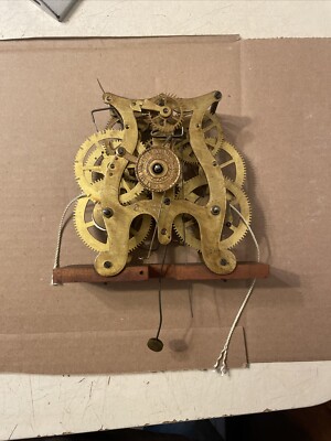 Antique Seth Thomas 8 Day Weight Driven Ogee Clock Lyre Movement Parts ...