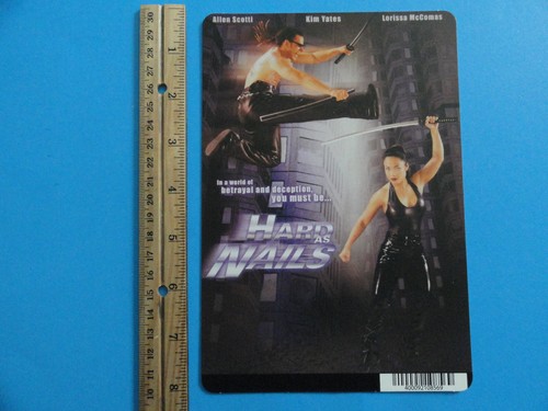 HARD AS NAILS -ALLEN SCOTTI - BLOCKBUSTER VIDEO BACKER CARD 5"X8" | eBay