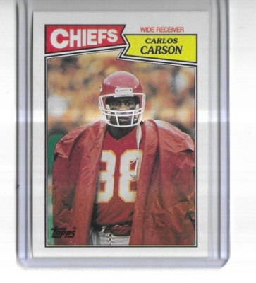 1987 Topps Football #164 Carlos Carson Kansas City Chiefs | eBay