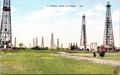 Postcard Oil Field Derricks Houston Texas B167 | eBay