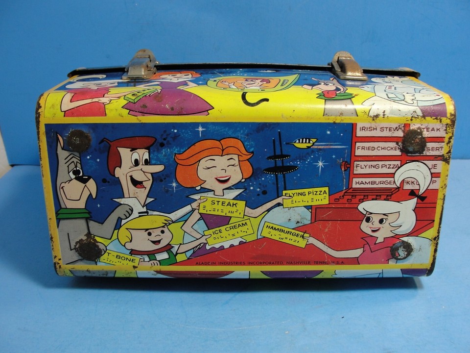 Vintage 1963 The Jetsons Retro Tin Litho Dome Top Handle Lunchbox. | eBay