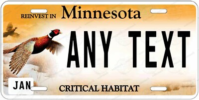 MINNESOTA Pheasant License Plate Novelty Personalized w/ Any Text for ...