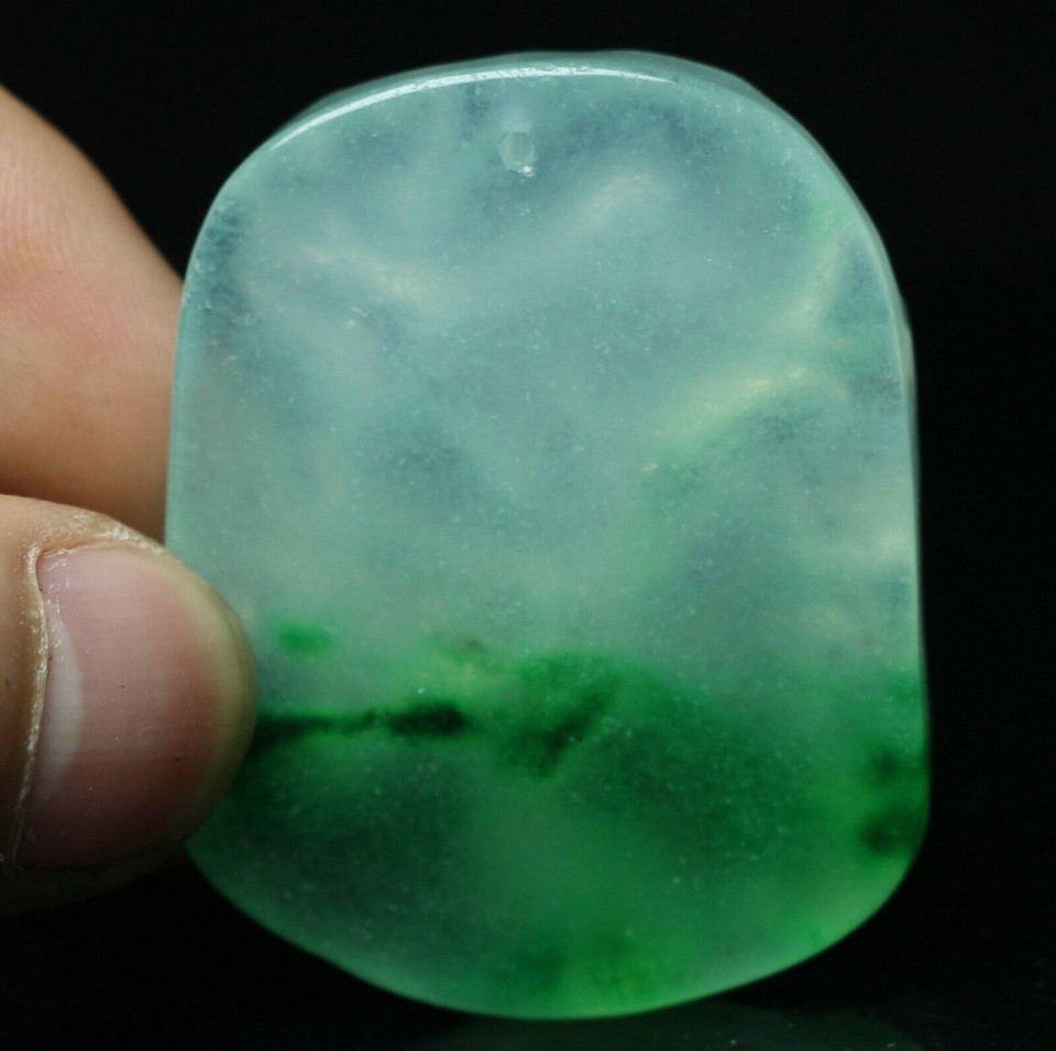 5 CM China Green Jade Jadeite Emerald Zodiac Year Animal Dragon Yu bi ...