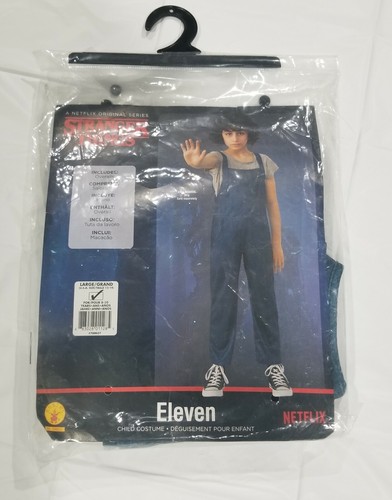 Stranger Things Eleven Overalls Child Costume - Large sz 12-14 | eBay