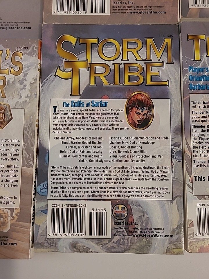Hero Wars RPG Book Lot of 6 Roleplaying in Glorantha HeroQuest 2000 ...