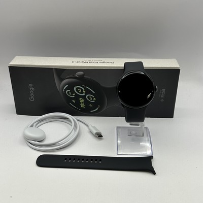 Google Pixel Watch 3 45mm Black Aluminum w/ Black Sport (GPS) - Good ...