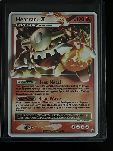 Heatran Lv.X 97/100 Stormfront Ultra Rare Pokemon Card 2008 | eBay
