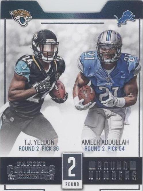2015 Panini Contenders - Round Numbers Ameer Abdullah, T.J. Yeldon #RN6 ...