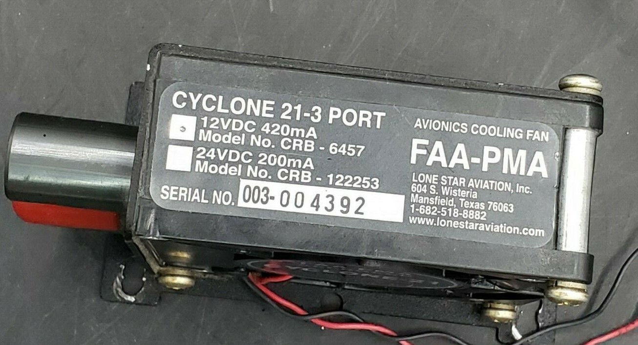 Cyclone 21-3 Port Avionics Cooling Fan Piper Cessna Model Crb-122253 ...