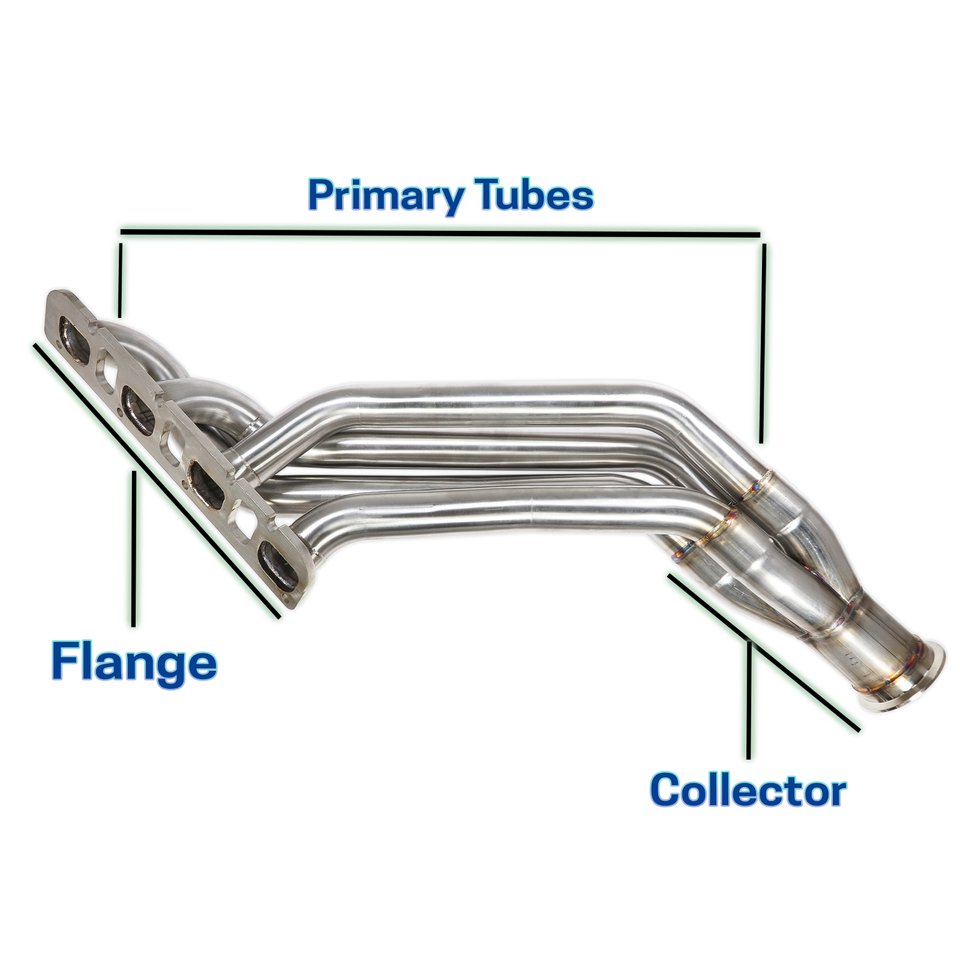 2" Long Tube Headers With Catted Mid Pipes And 02 Extensions | eBay