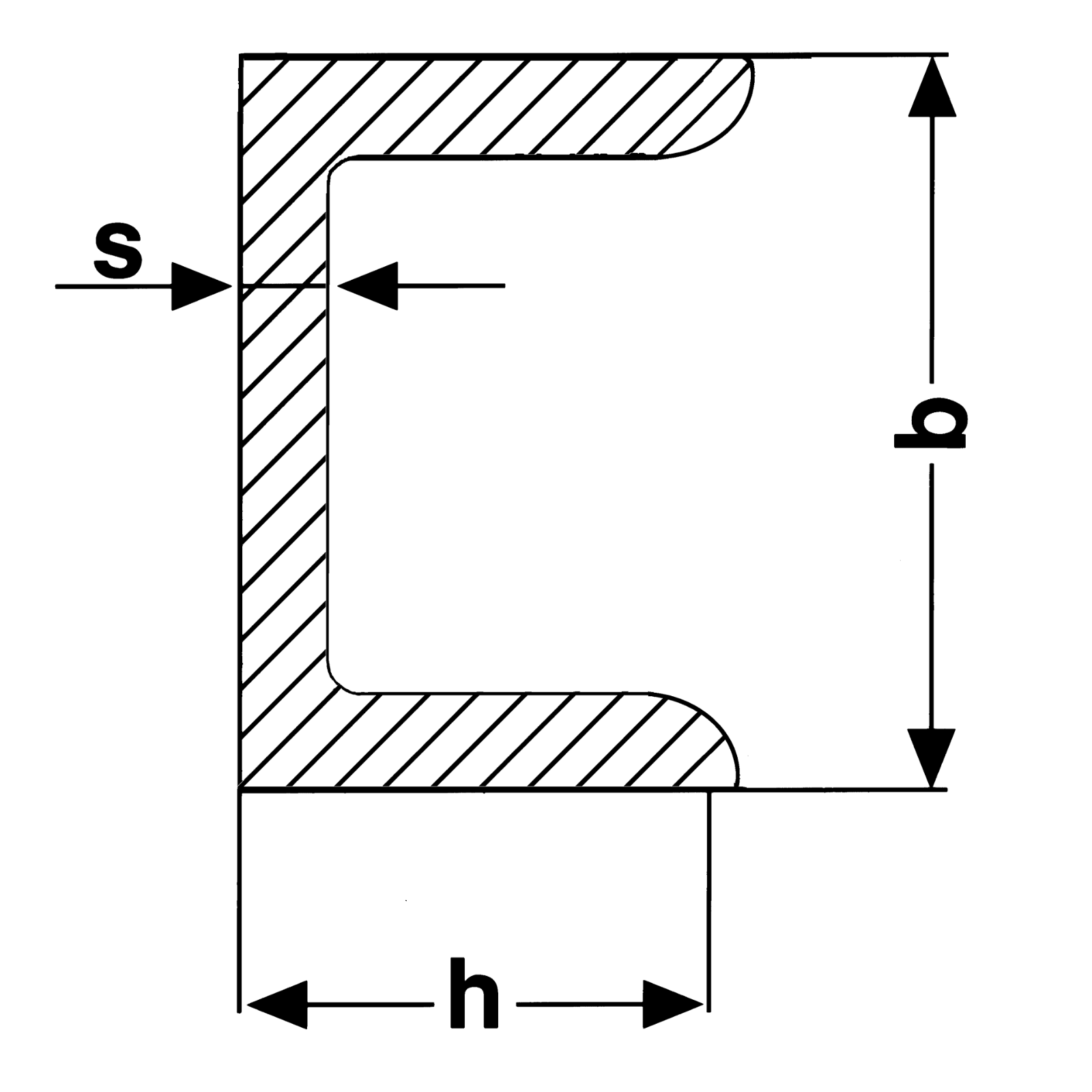 U-Profil Edelstahl U-Metall U-Träger Edelstahlprofil V2A warmgewalzt ...