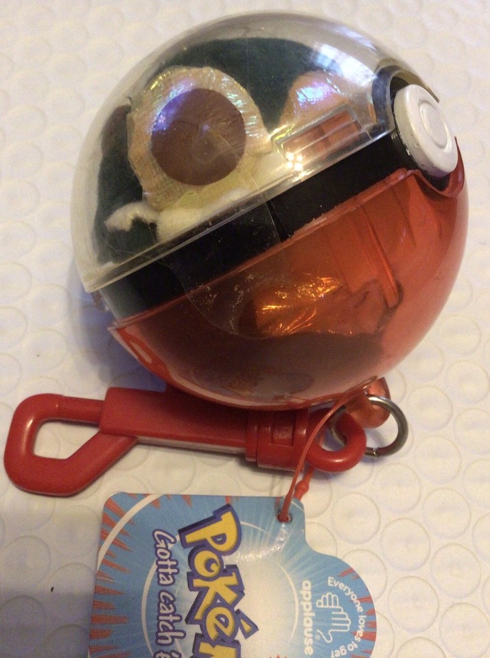 Vintage 1990’s Applause Pokemon Playables Snorlax Pokeball Keychain ...