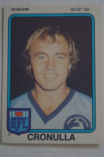 NRL Rugby League Vintage 1981 Scanlens Card Cronulla Sharks Steve ...