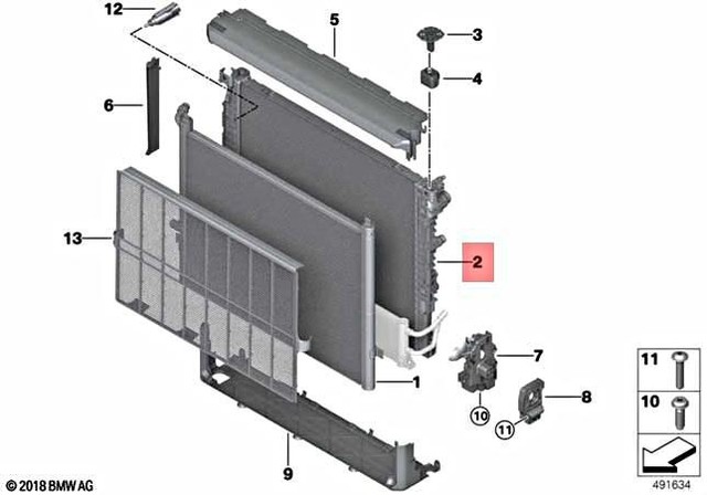 Radiator Main Rear Fits 2016-2019 BMW 750i 17118743665 OEM for sale ...