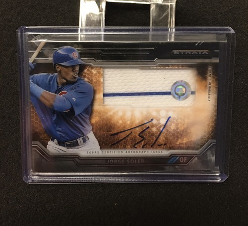 Jorge Soler Rookie Relic Autograph 2015 Topps Strata CAAR-JSR Cubs Game ...