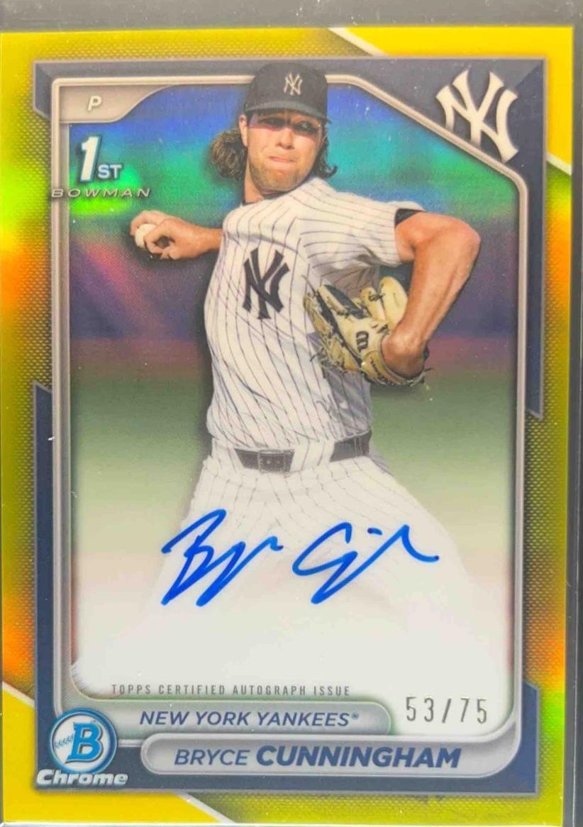 2024 Bowman Draft - Chrome Prospect Autographs Bryce Cunningham #CPA-BC ...