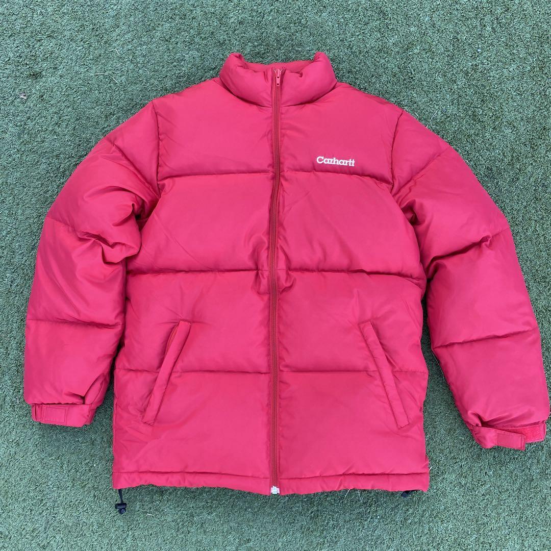Carhartt Down Jacket Red Polyester Size M Used From Japan | eBay