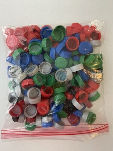 50 Bottle Tops Plastic Multi Color and Different Brands for crafts Free ...