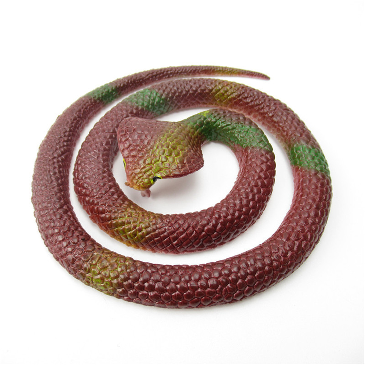 75cm Rubber Snake Fake Reptile Model Trick Prank Toy Funny Gift Garden ...