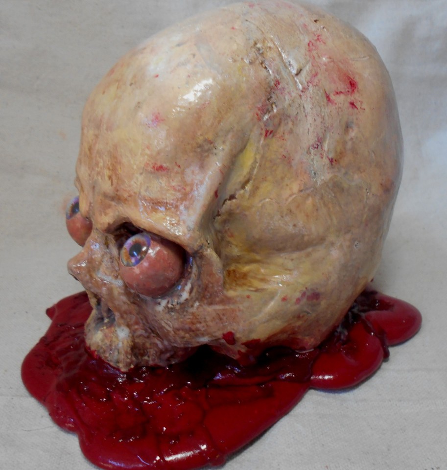Horror Prop CORPSE SKULL Head Halloween Movie Fx DEAD Decor Body Parts ...