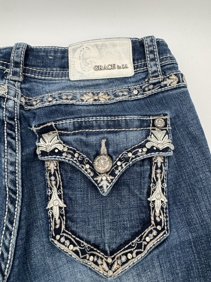 Grace in LA Low Rise Bootcut Jeans tag sz 26 (Measures 31” Inseam ...
